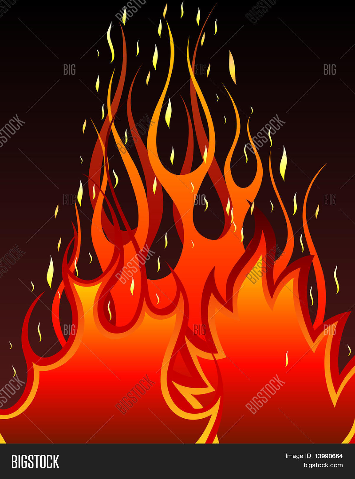 Inferno Fire Vector Vector & Photo (Free Trial) | Bigstock