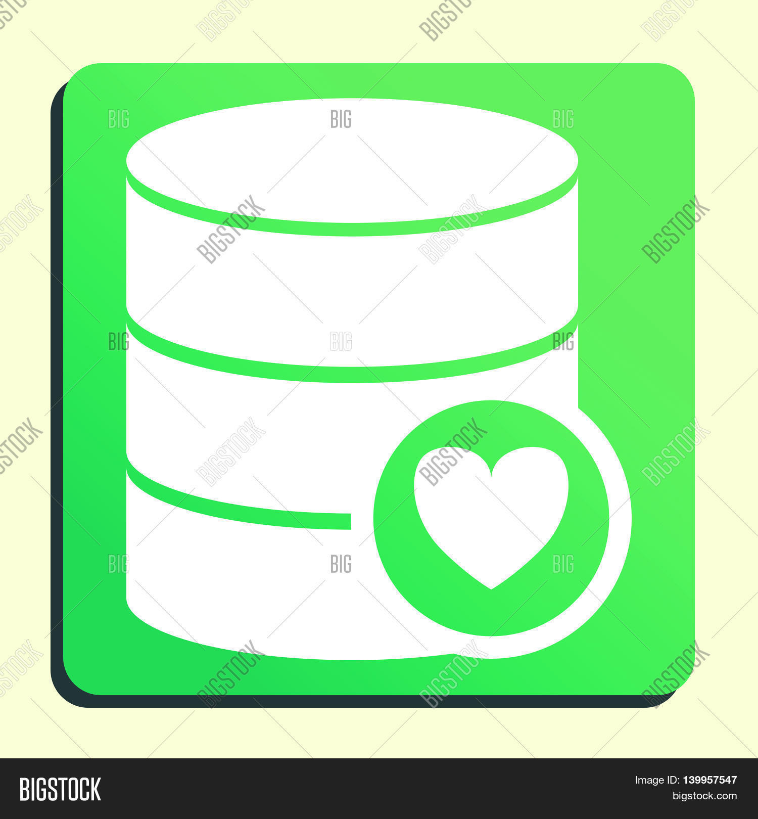 Database Heart Icon Vector & Photo (Free Trial) | Bigstock