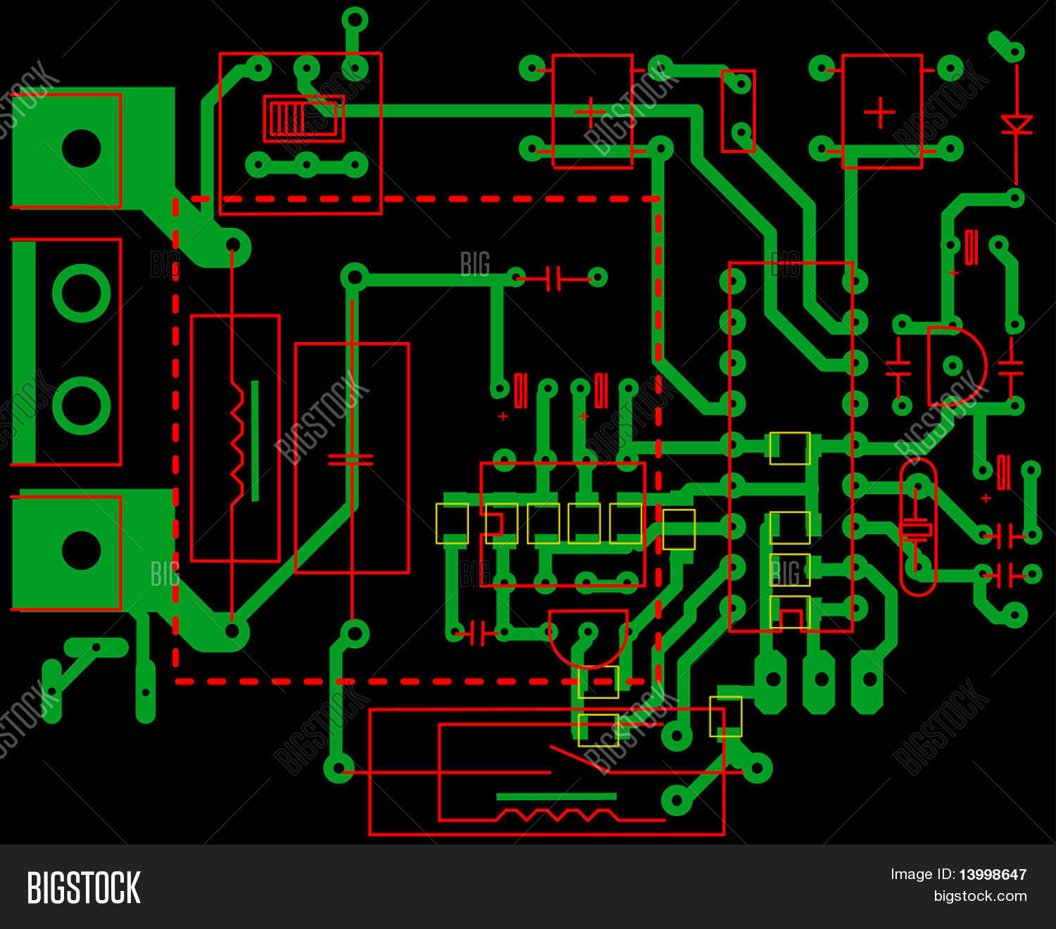 Electric Scheme Vector & Photo (Free Trial) | Bigstock