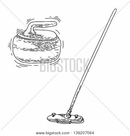Curling Game Element Vector & Photo (Free Trial) | Bigstock