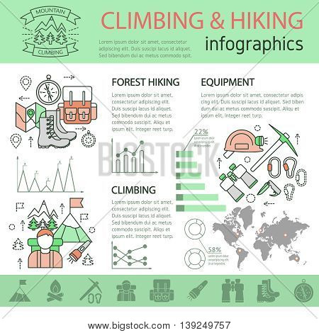 Climbing Hiking Vector & Photo (Free Trial) | Bigstock