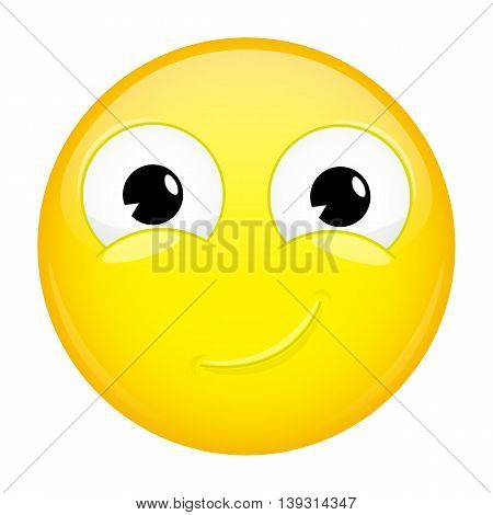Smiling Emoji. Smirk Vector & Photo (Free Trial) | Bigstock