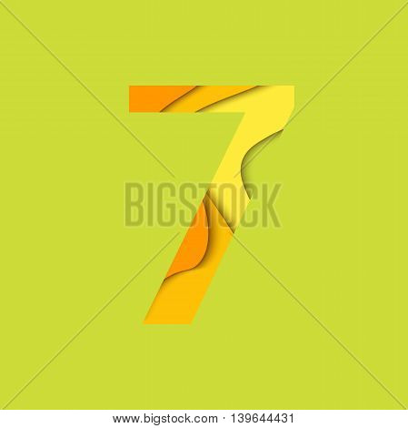 Number Seven Design Vector & Photo (Free Trial) | Bigstock
