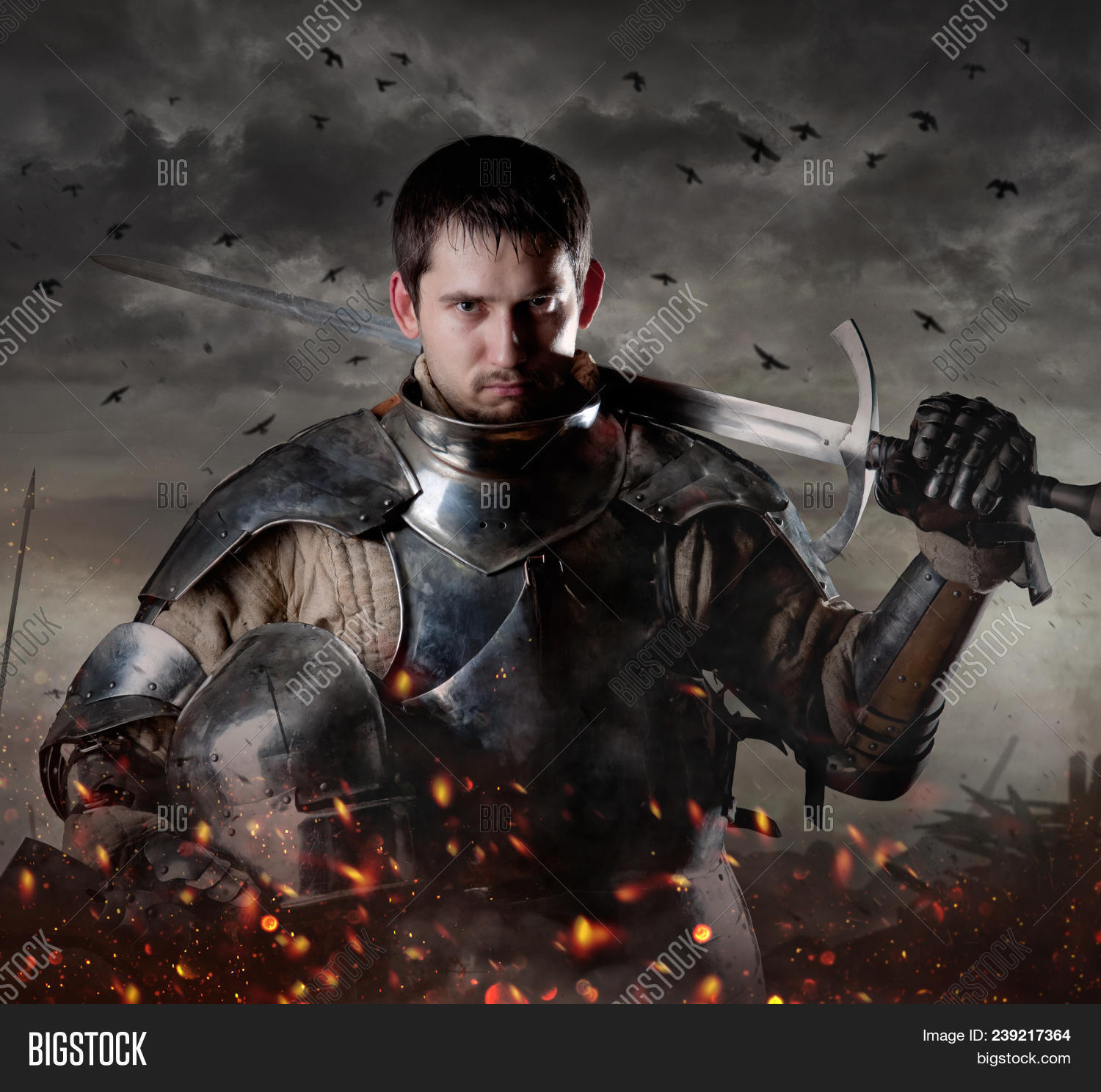 Portrait Knight Sword Image & Photo (Free Trial) | Bigstock