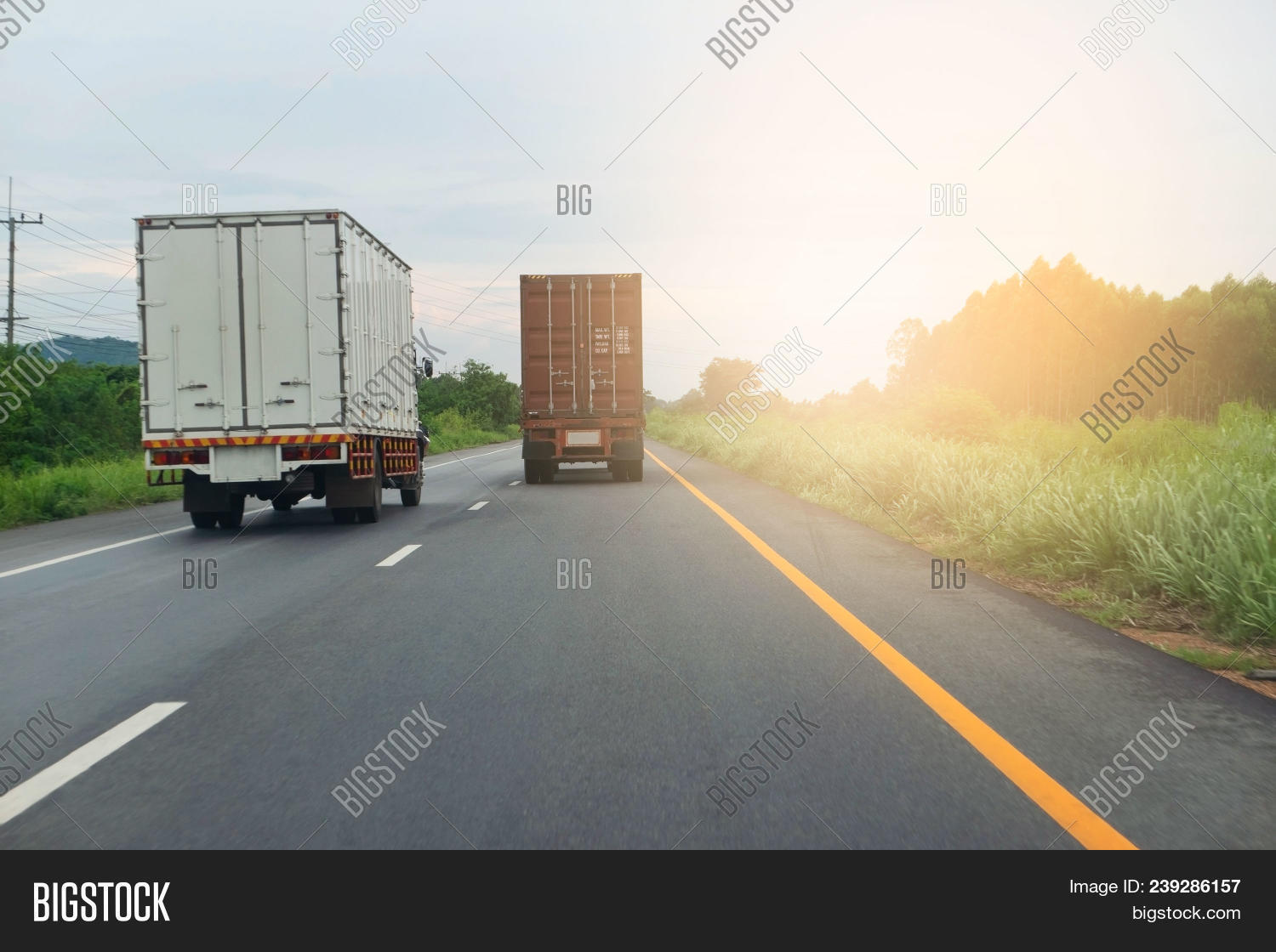 Container Trucks Image & Photo (Free Trial) | Bigstock