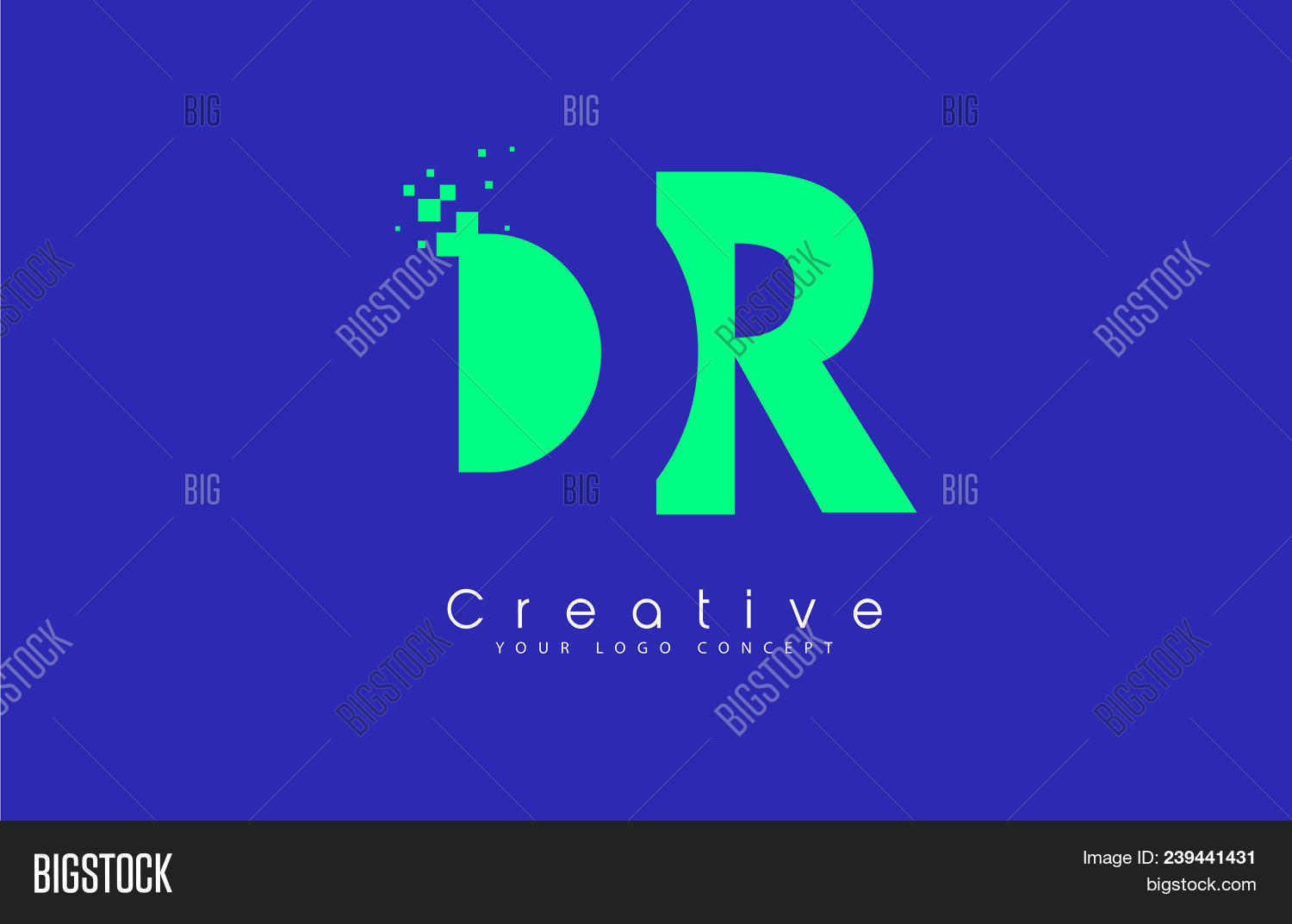 Dr Letter Logo Design Vector & Photo (Free Trial) | Bigstock