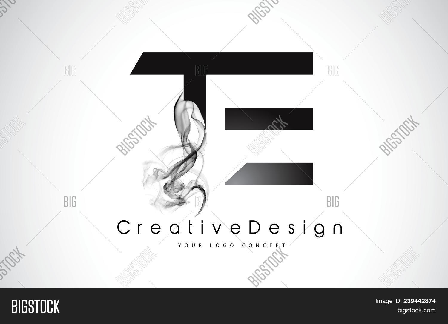 Te Letter Logo Design Vector & Photo (Free Trial) | Bigstock