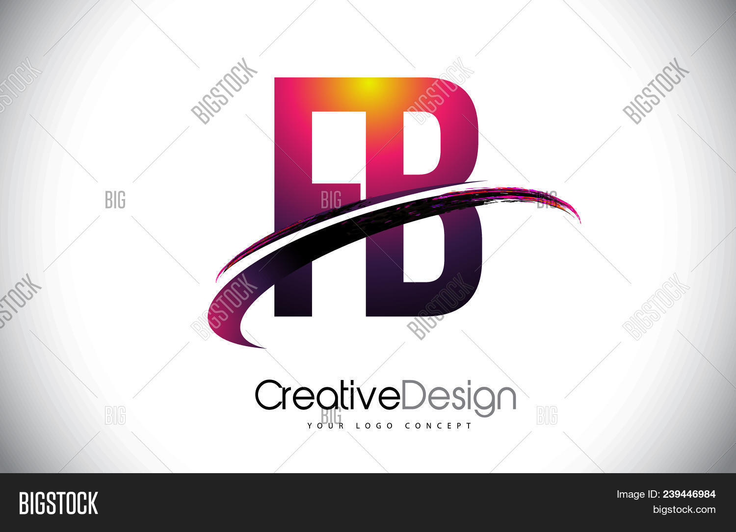 Fb F B Purple Letter Vector & Photo (Free Trial) | Bigstock