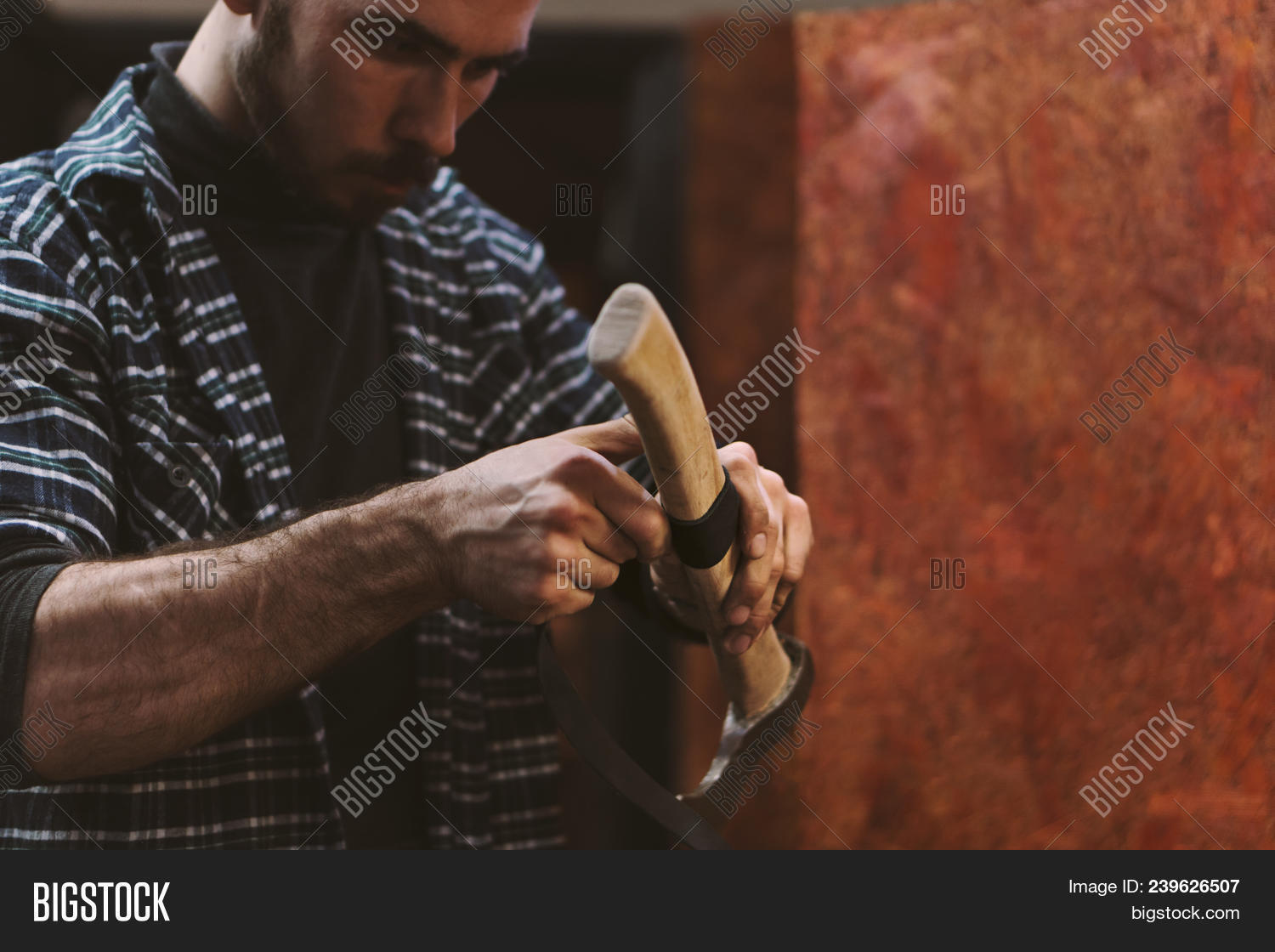 Man Working Carpentry Image & Photo (Free Trial) | Bigstock