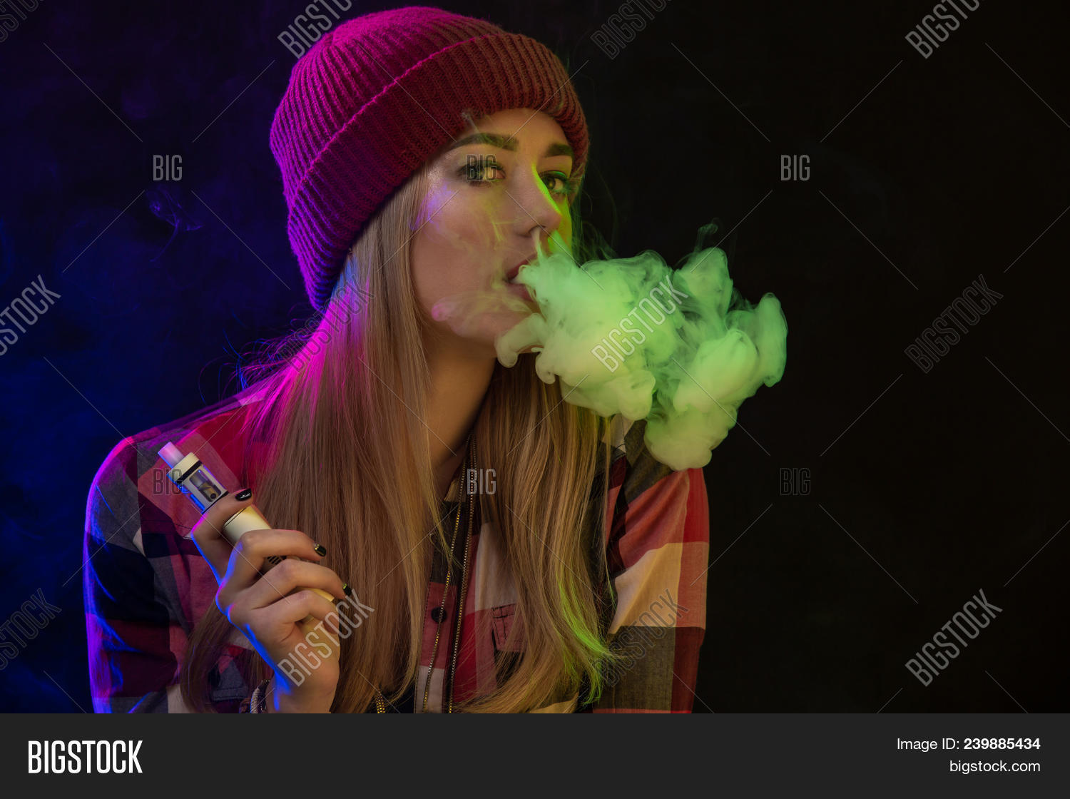 Vaping Girl. Young Image & Photo (Free Trial) | Bigstock
