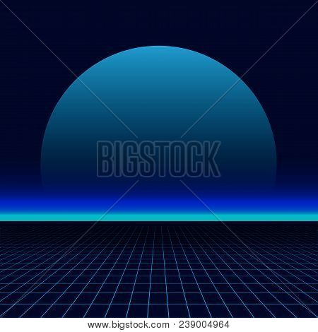 80s Sun Landscape Vector & Photo (Free Trial) | Bigstock