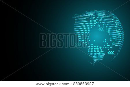 Blue Abstract Global Vector & Photo (Free Trial) | Bigstock