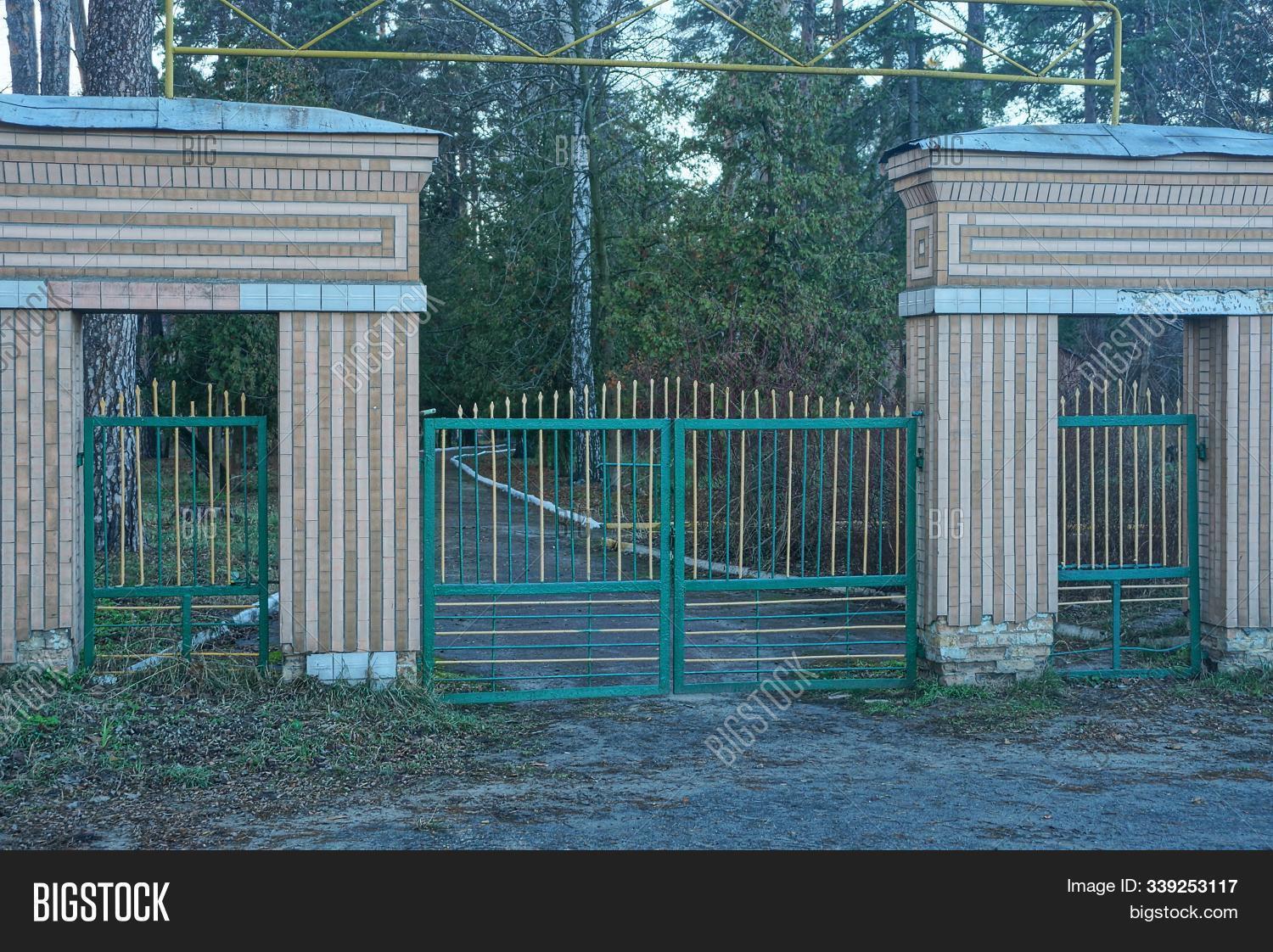 Green Metal Gate Made Image & Photo (Free Trial) | Bigstock
