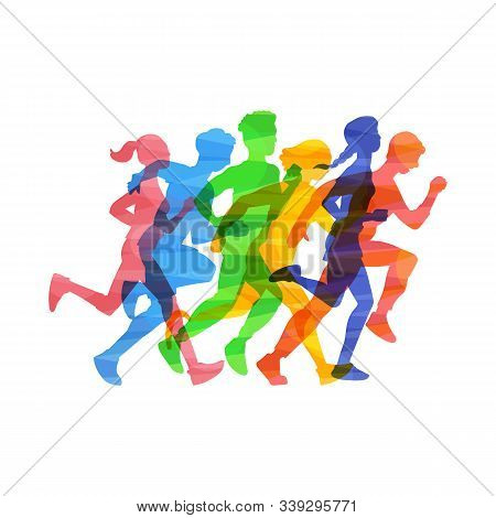 Crowd People Run Vector & Photo (Free Trial) | Bigstock