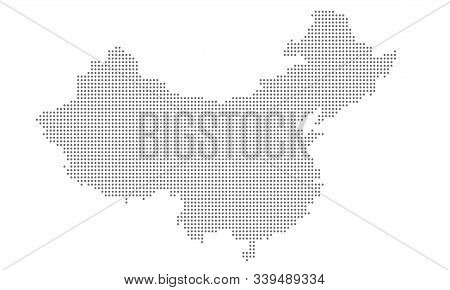 Pixelated Map China Vector & Photo (Free Trial) | Bigstock