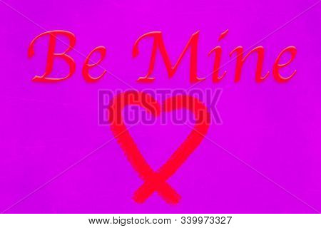 Imagen y foto Be Mine Red Cursive (prueba gratis) | Bigstock