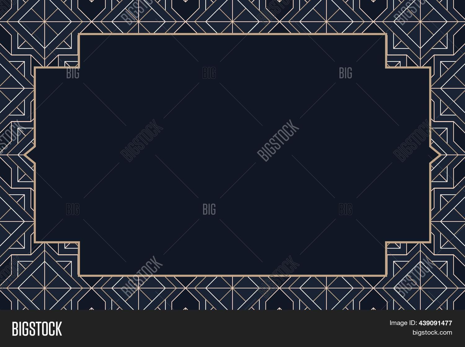 Gold Art Deco Frame On Image & Photo (Free Trial) | Bigstock