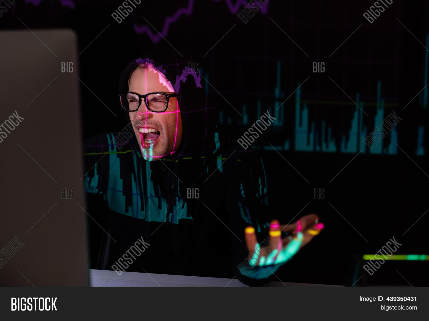 Angry Hacker Charts Image & Photo (Free Trial) | Bigstock