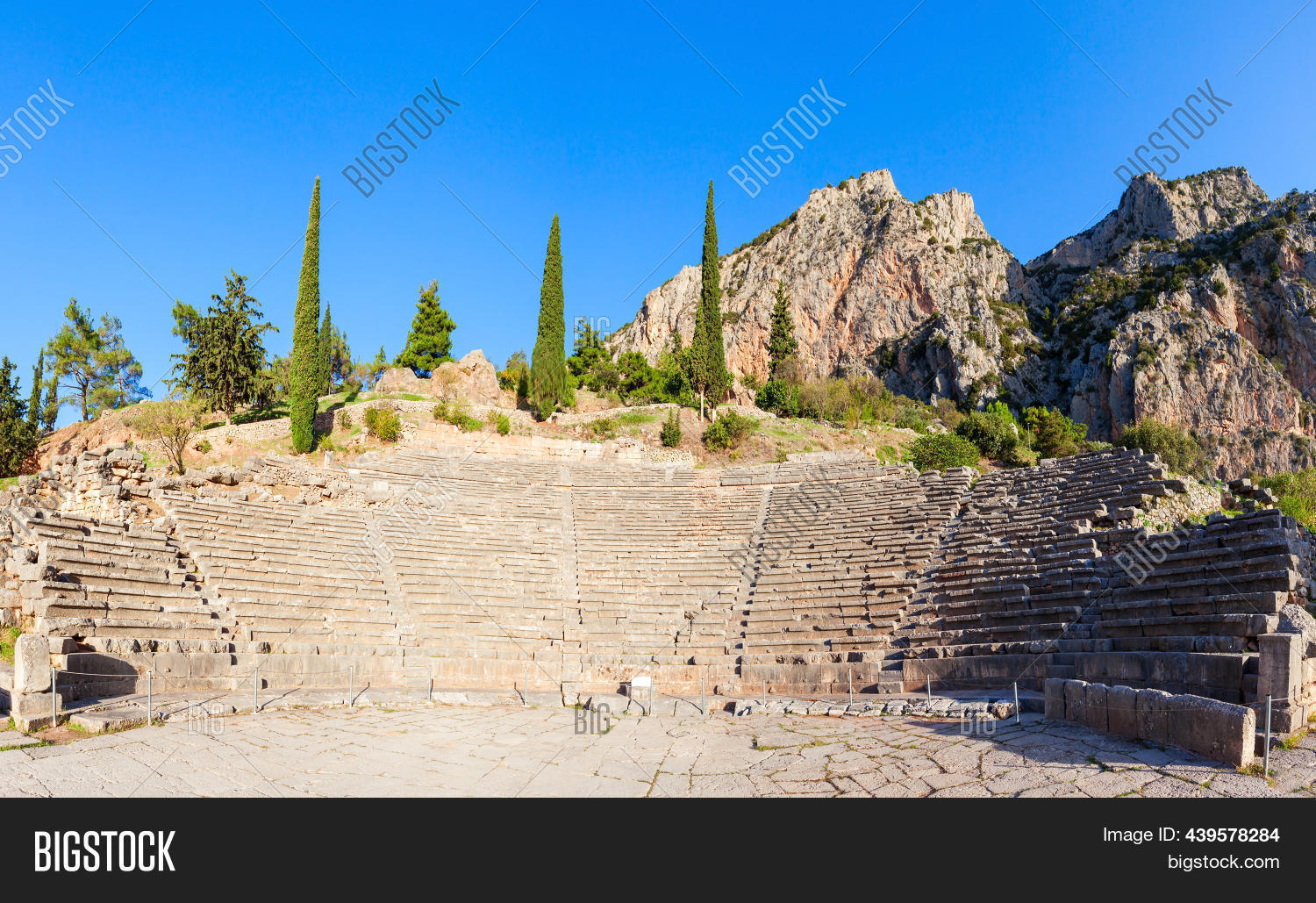 Ancient Theatre Delphi Image & Photo (Free Trial) | Bigstock