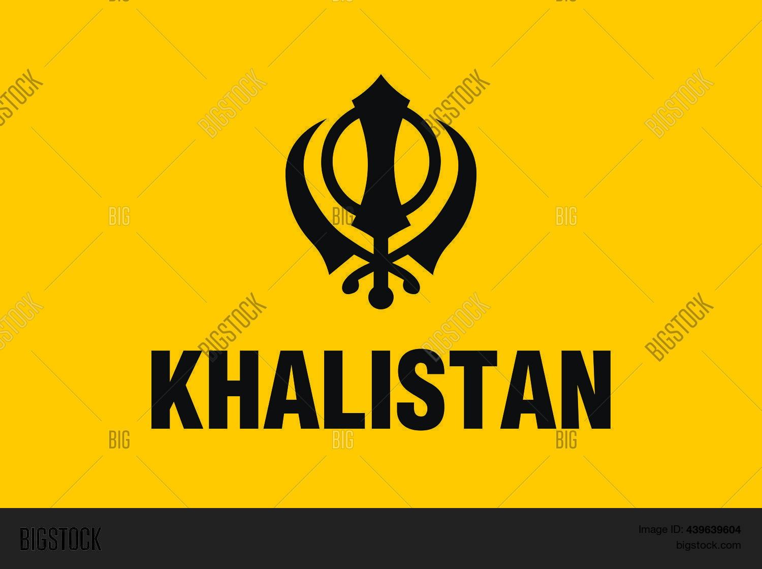Khalistan Flag Sikh Vector & Photo (Free Trial) | Bigstock