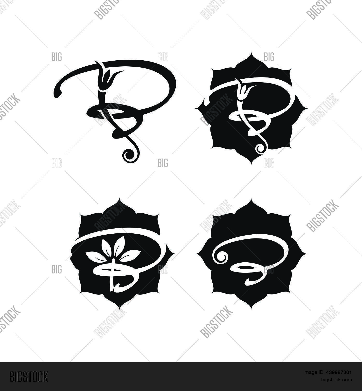 Set Cursive Monogram Vector & Photo (Free Trial) | Bigstock