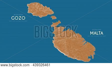 Topographic Map Malta Vector & Photo (Free Trial) | Bigstock