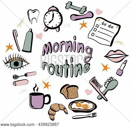 Daily Morning Routine Vector & Photo (Free Trial) | Bigstock