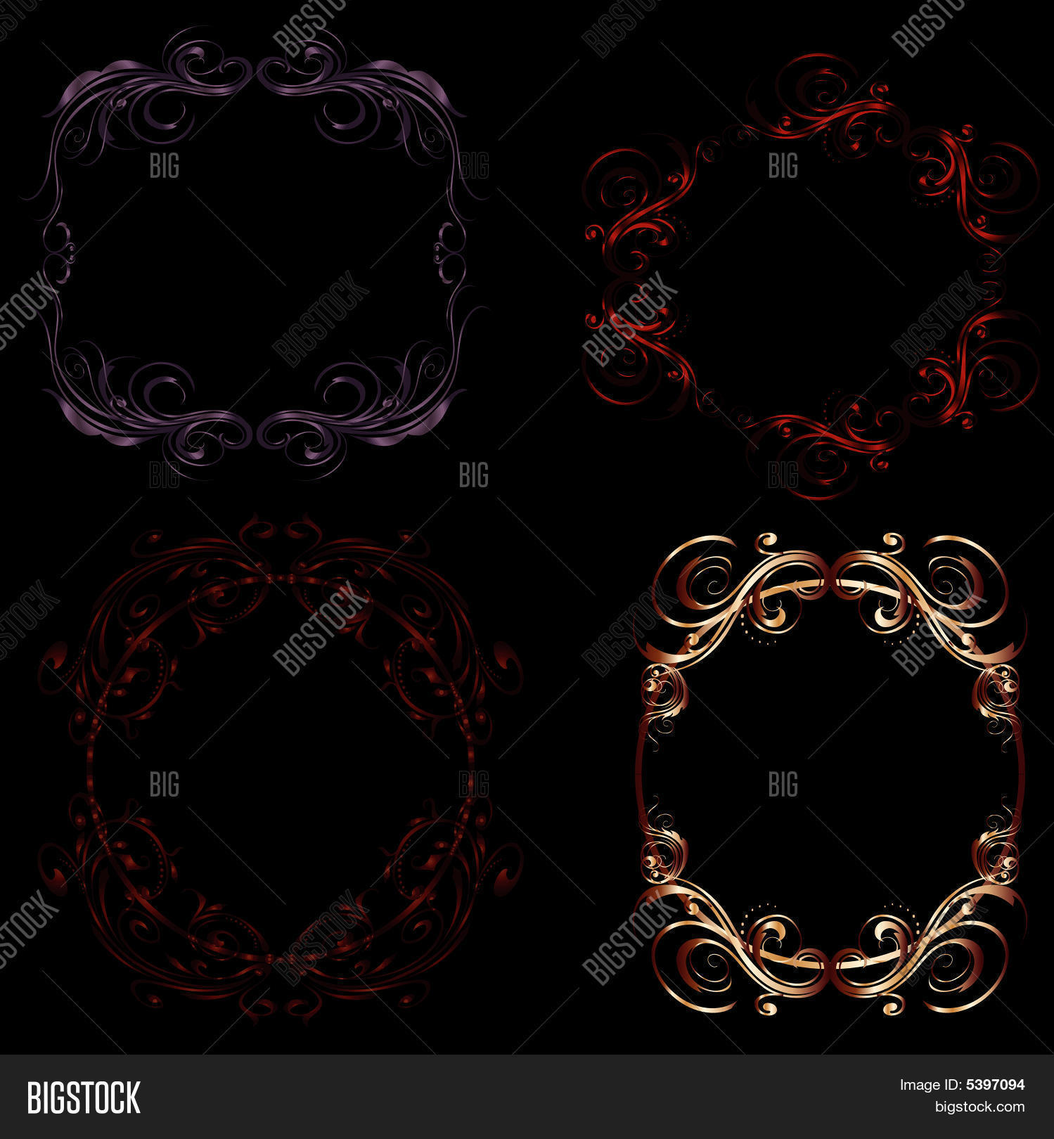 Gothic Filigree Swirl Vector & Photo (Free Trial) | Bigstock
