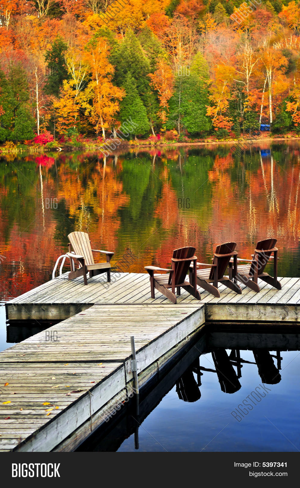 Wooden Dock On Autumn Image & Photo (Free Trial) | Bigstock