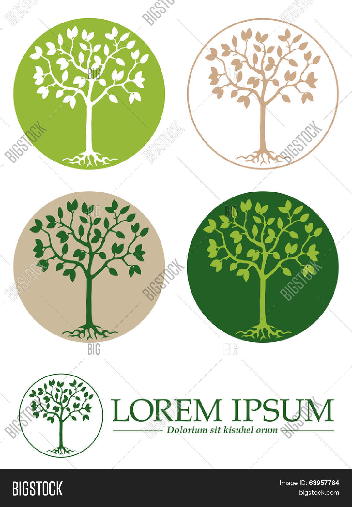 Vector Tree Symbols Vector & Photo (Free Trial) | Bigstock