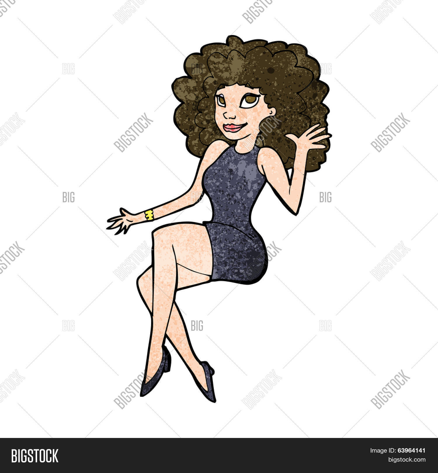 Cartoon Sitting Woman Vector & Photo (Free Trial) | Bigstock