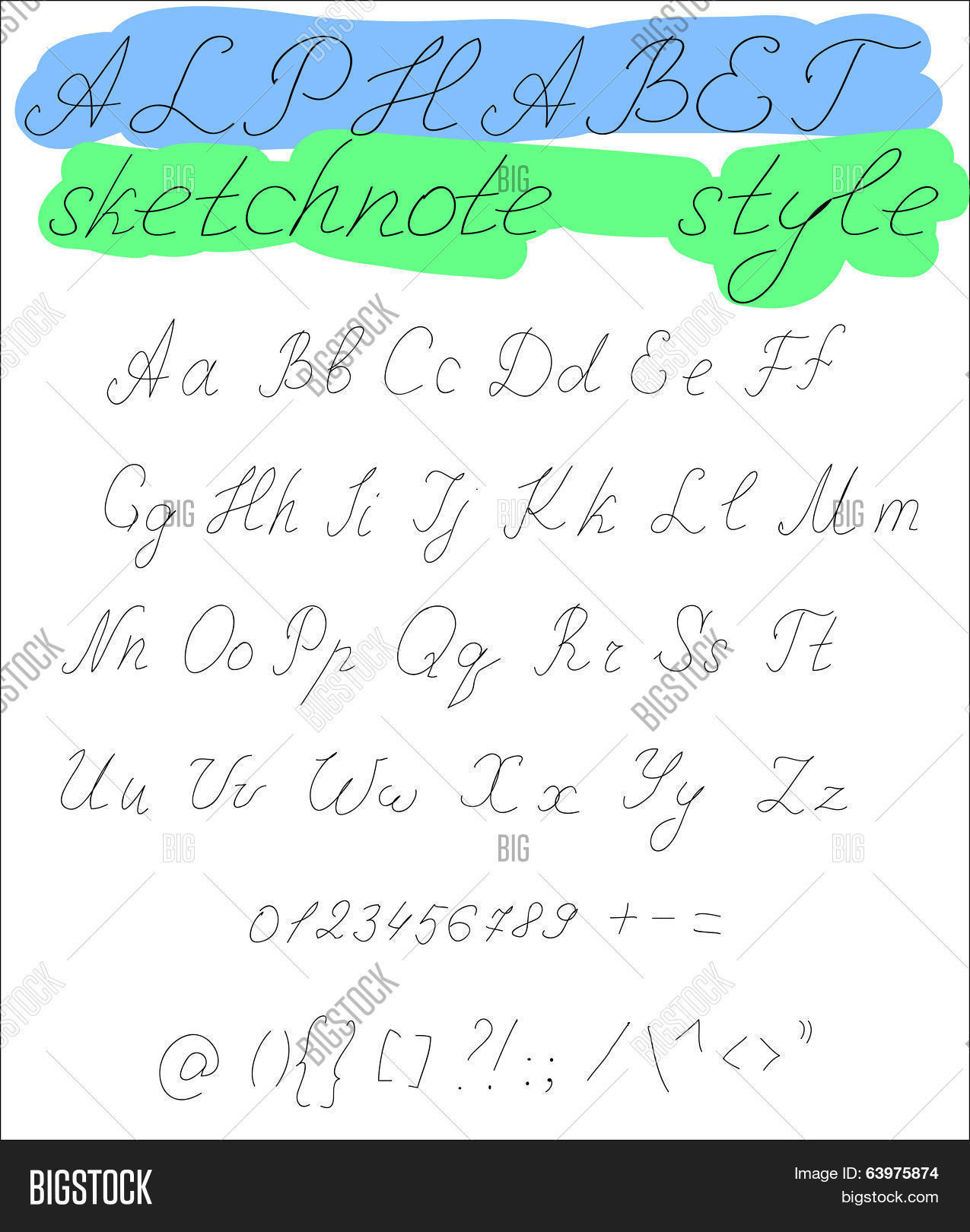Sketchnote Alphabet Vector & Photo (Free Trial) | Bigstock