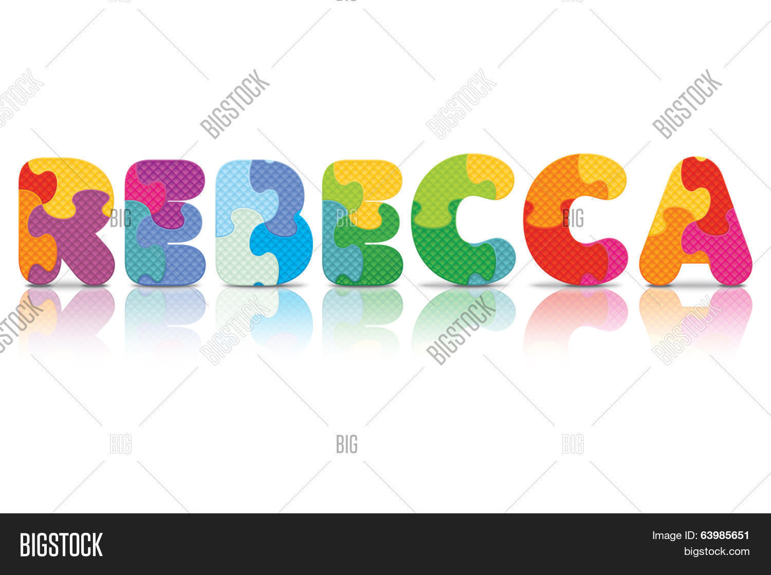 REBECCA Written Vector & Photo (Free Trial) | Bigstock