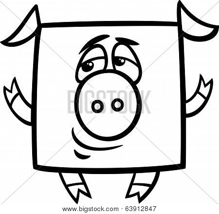 Square Pig Cartoon Vector & Photo (Free Trial) | Bigstock