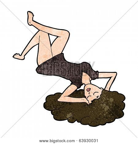 Cartoon Woman Lying Vector & Photo (Free Trial) | Bigstock