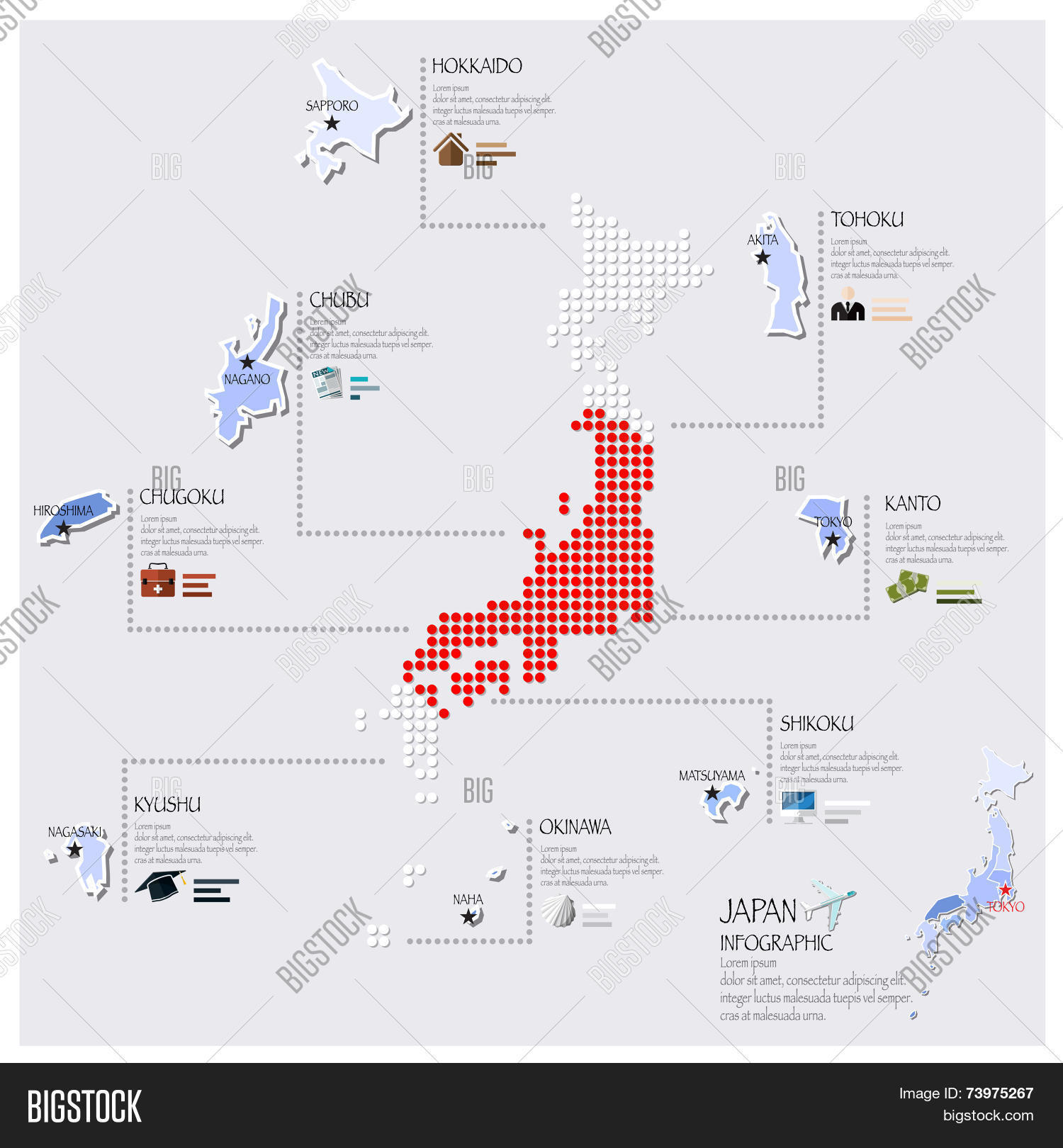 Dot Flag Map Japan Vector & Photo (Free Trial) | Bigstock