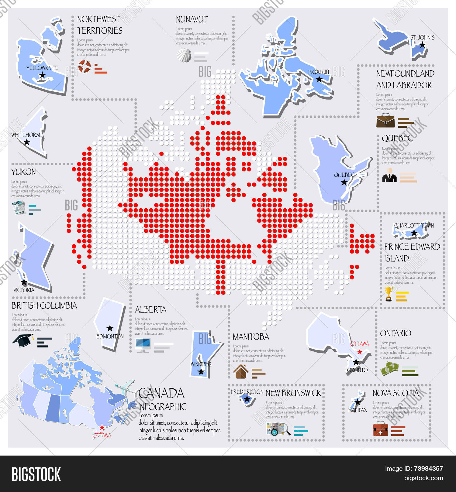 Dot Flag Map Canada Vector & Photo (Free Trial) | Bigstock
