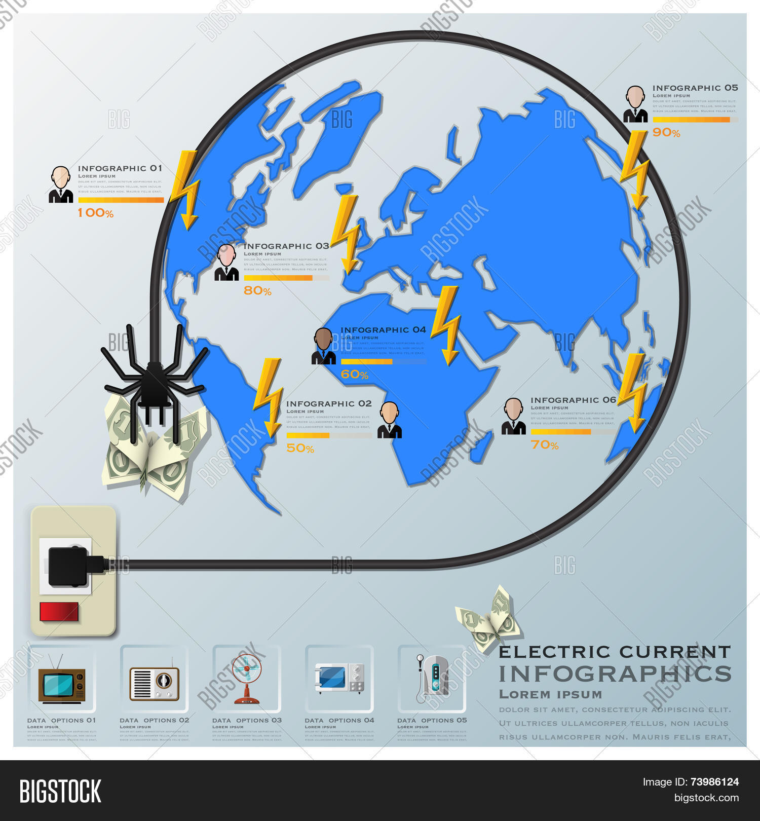 Electric Current Vector & Photo (Free Trial) | Bigstock