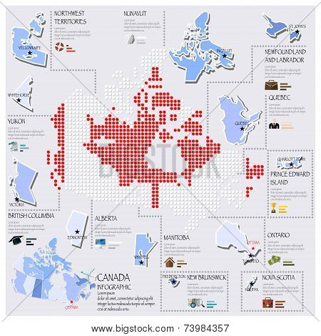 Dot Flag Map Canada Vector & Photo (Free Trial) | Bigstock