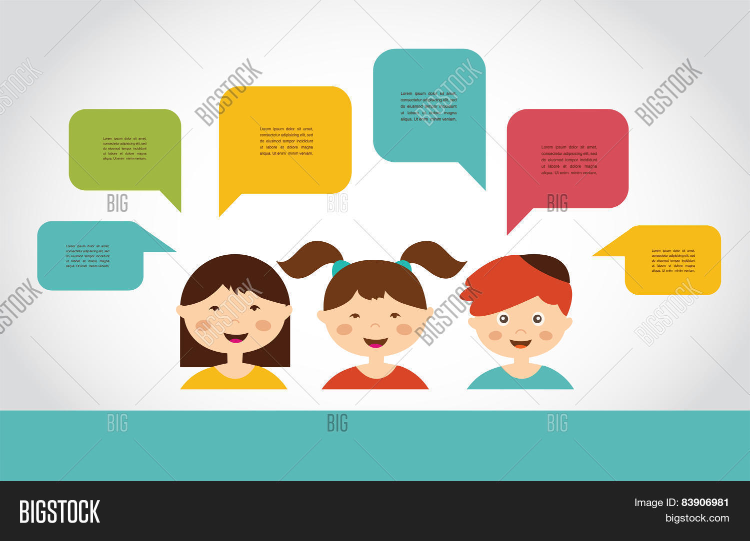Cute Kids Speech Vector & Photo (Free Trial) | Bigstock