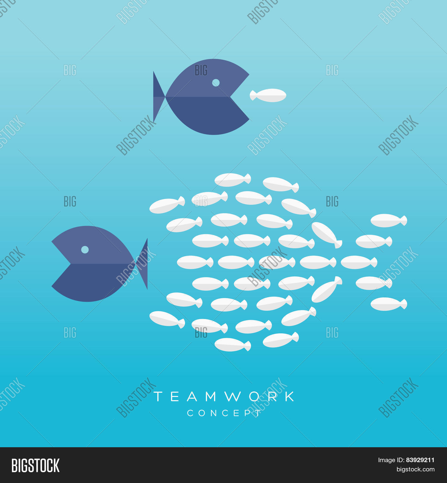 Big Fish Small Fish Vector & Photo (Free Trial) | Bigstock