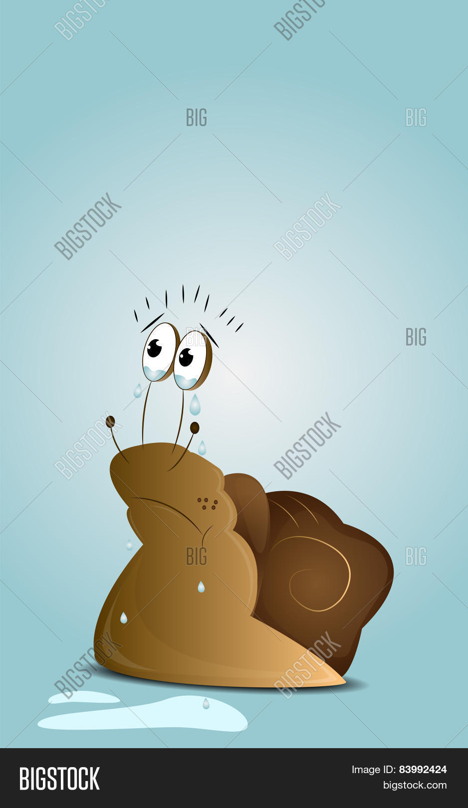 Cartoon Crying Snail Vector & Photo (Free Trial) | Bigstock