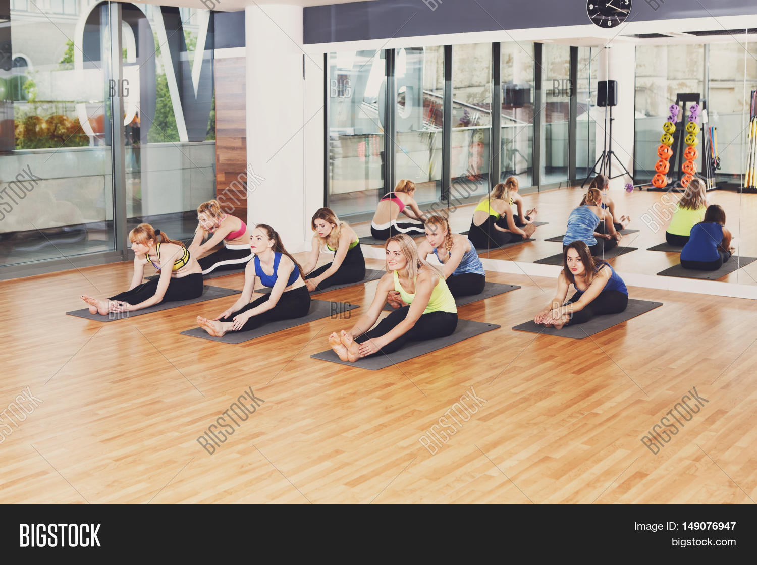 Group Young Women Yoga Image & Photo (Free Trial) | Bigstock