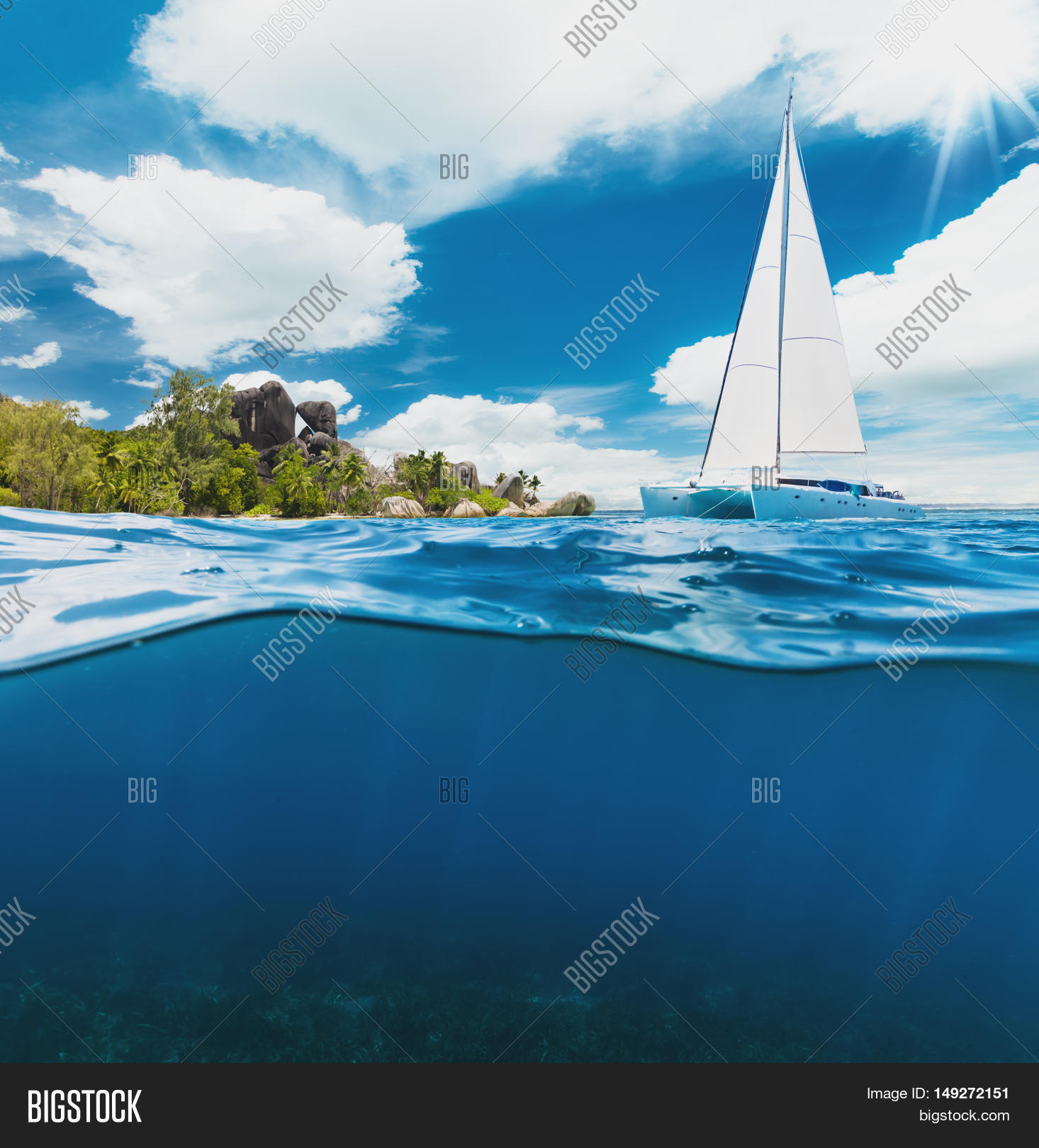 Catamaran Boat Sailing Image & Photo (Free Trial) | Bigstock