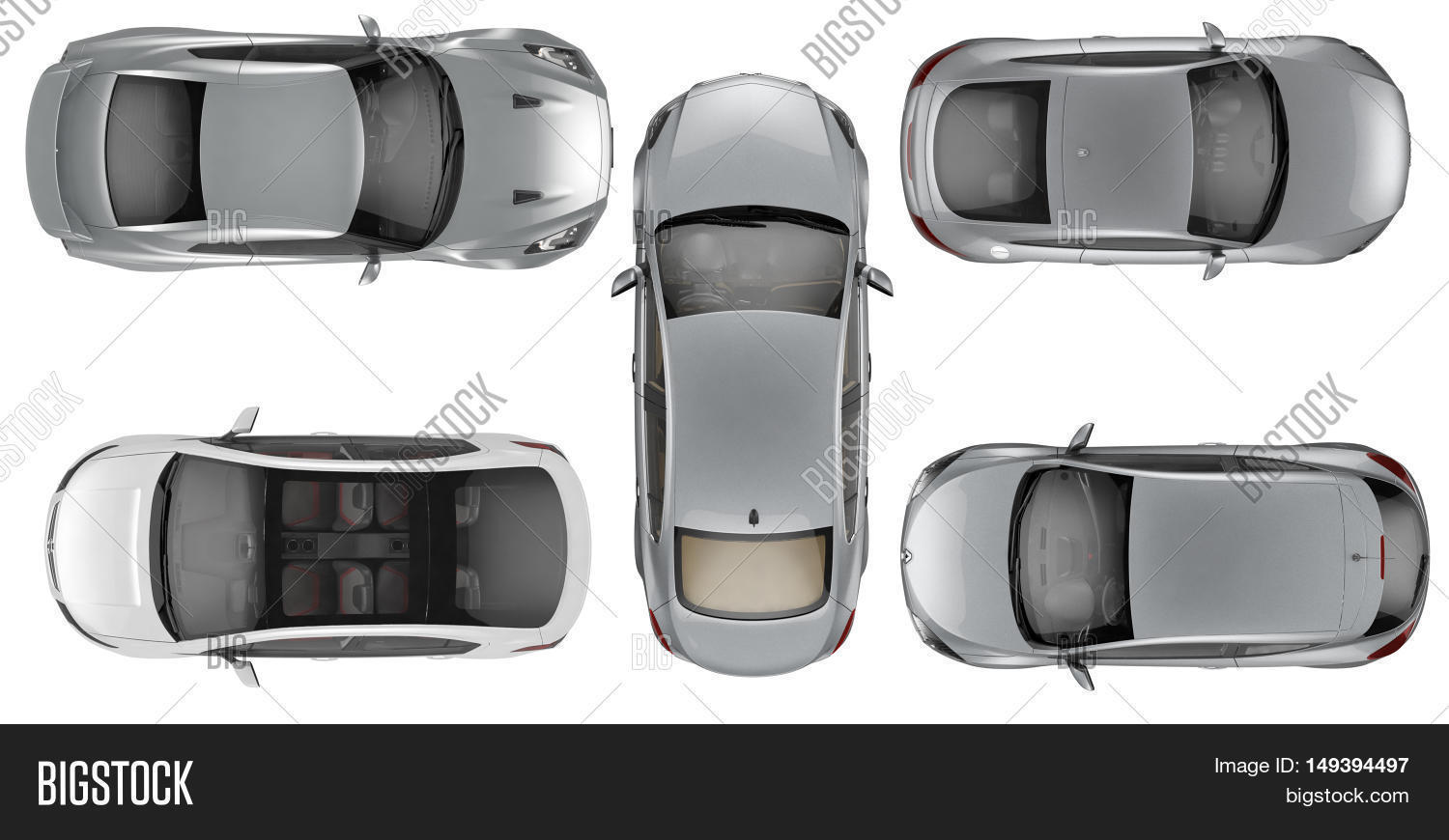 Set Top View Cars On Image & Photo (Free Trial) | Bigstock