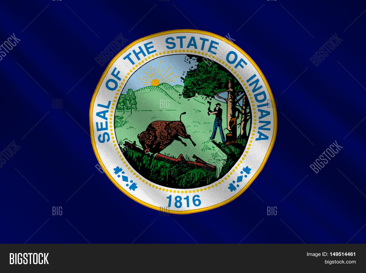 Flag Indiana State Image & Photo (Free Trial) | Bigstock