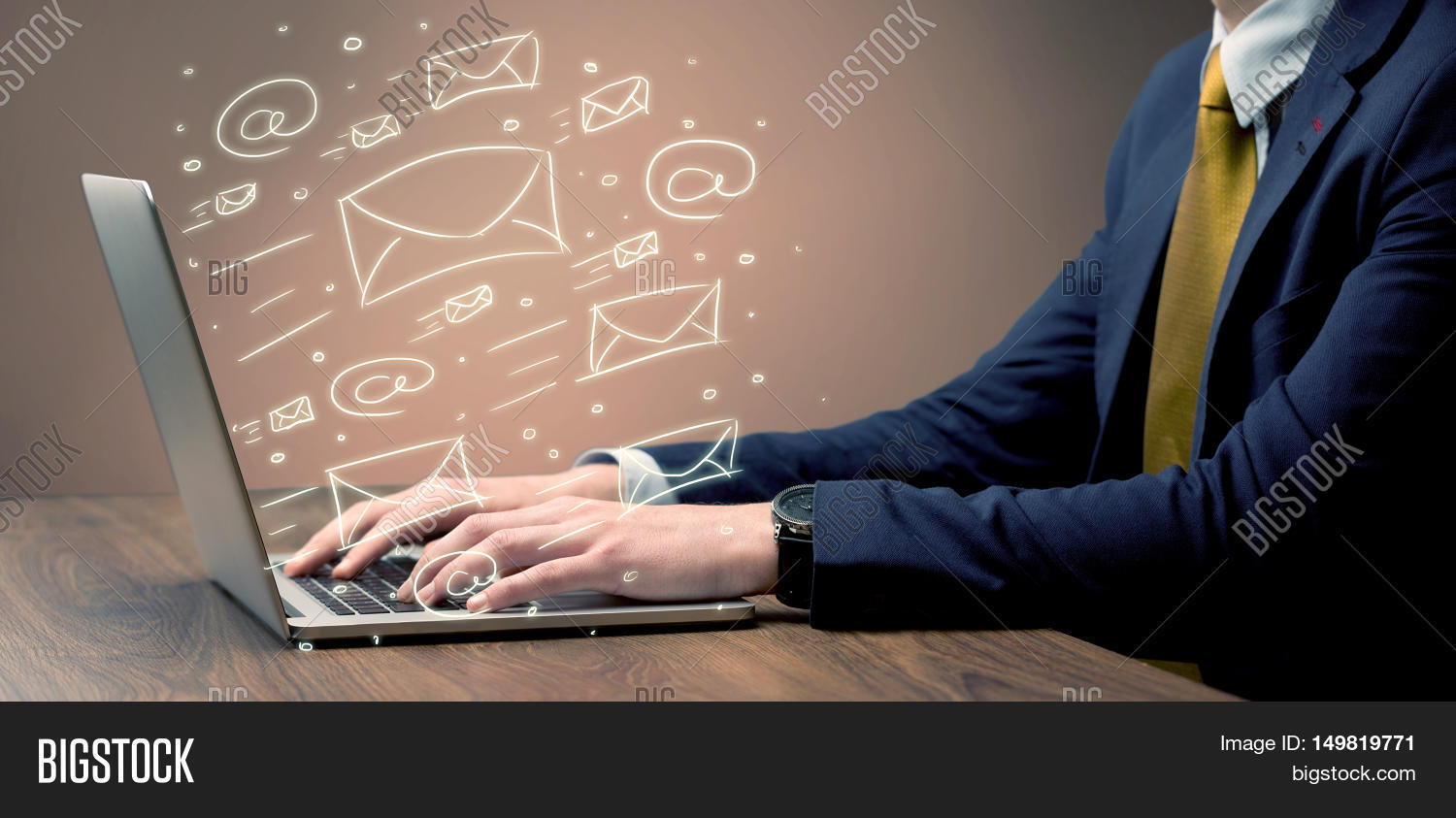 Office Worker Sending Image & Photo (Free Trial) | Bigstock