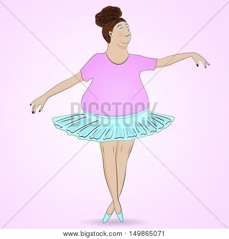 Fat Funny Ballerina. Vector & Photo (Free Trial) | Bigstock