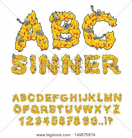 Sinner Font. Letters Vector & Photo (Free Trial) | Bigstock