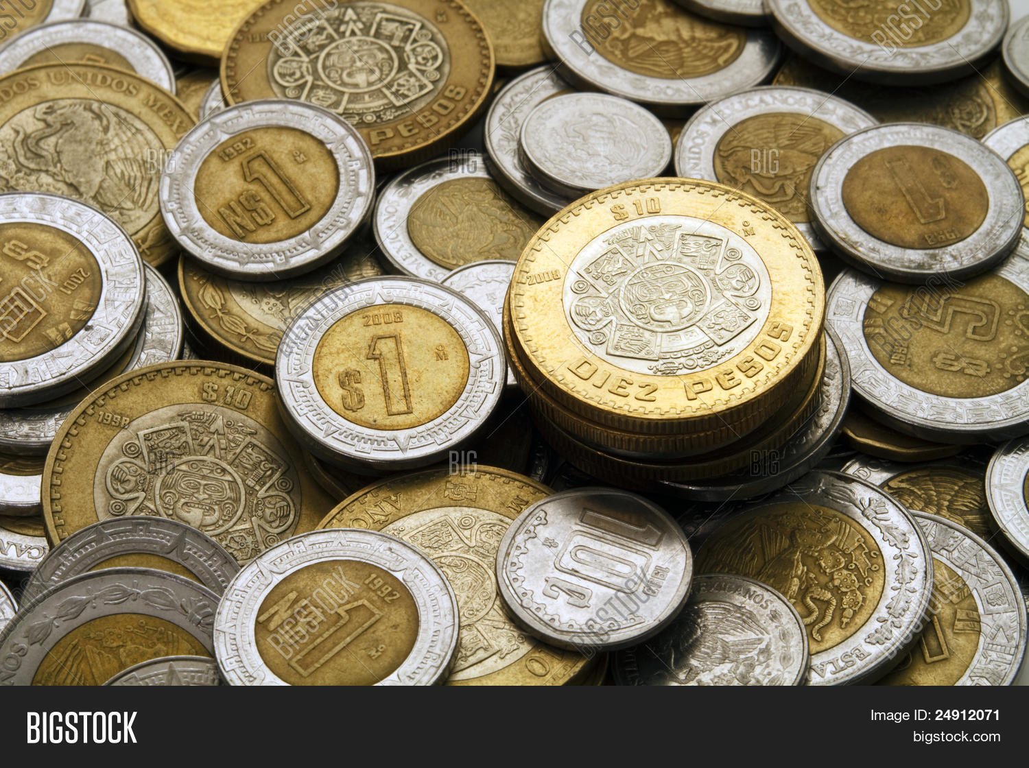 Ten Pesos Coin On Pile Image & Photo (Free Trial) | Bigstock